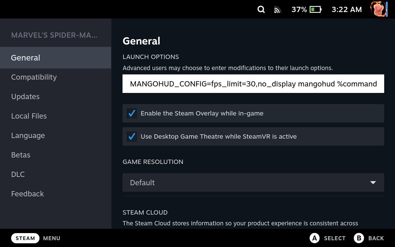 Marvel's Spider-Man Remastered - Steam Deck HQ