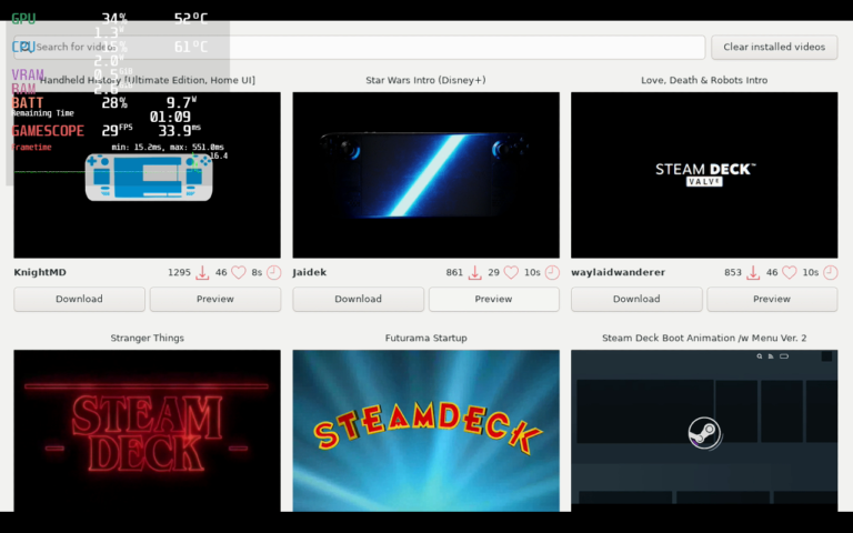 Steam Deck Repo Manager - A Boot Video GUI - Steam Deck HQ
