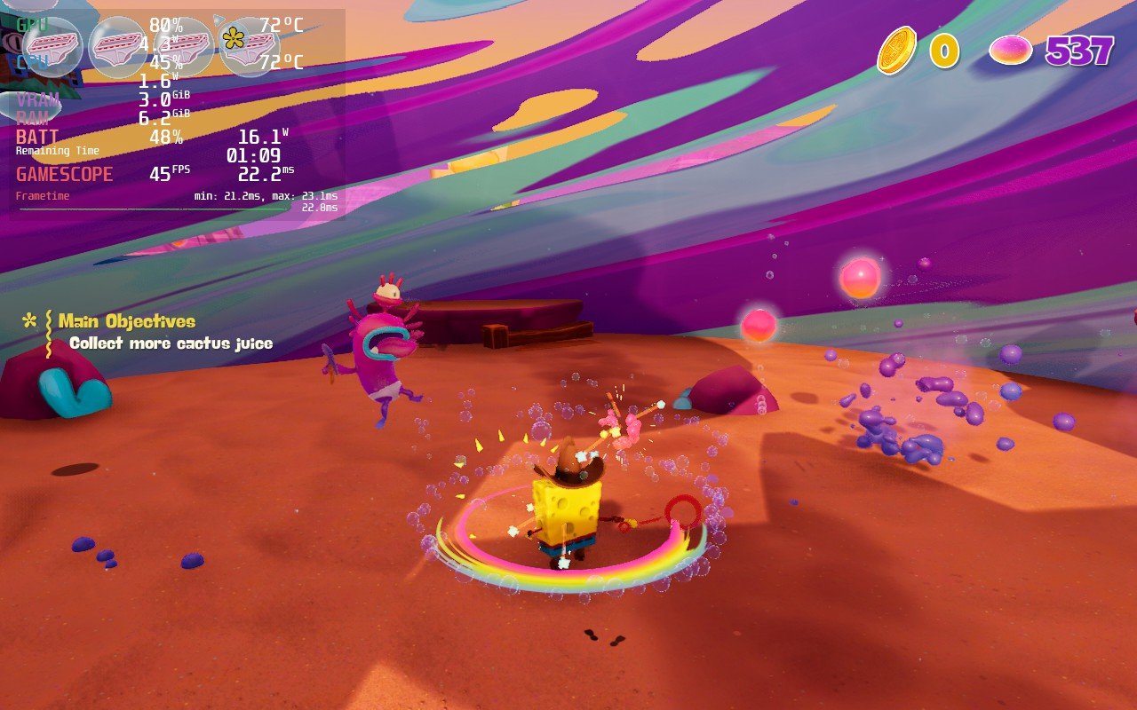 SpongeBob SquarePants: The Cosmic Shake - Steam Deck Review