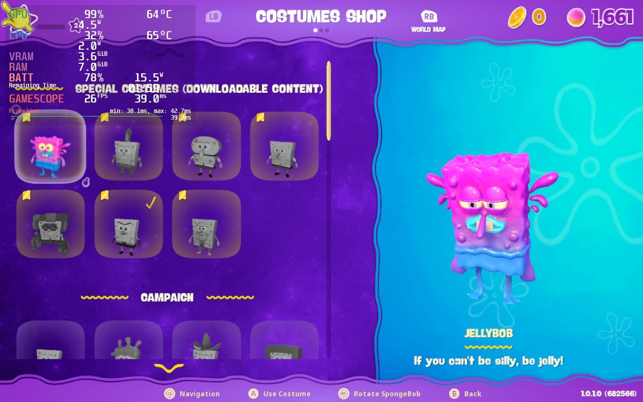 SpongeBob SquarePants: The Cosmic Shake - Steam Deck Review