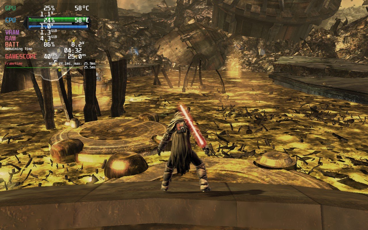 Star Wars: The Force Unleashed - Steam Deck Performance/Settings