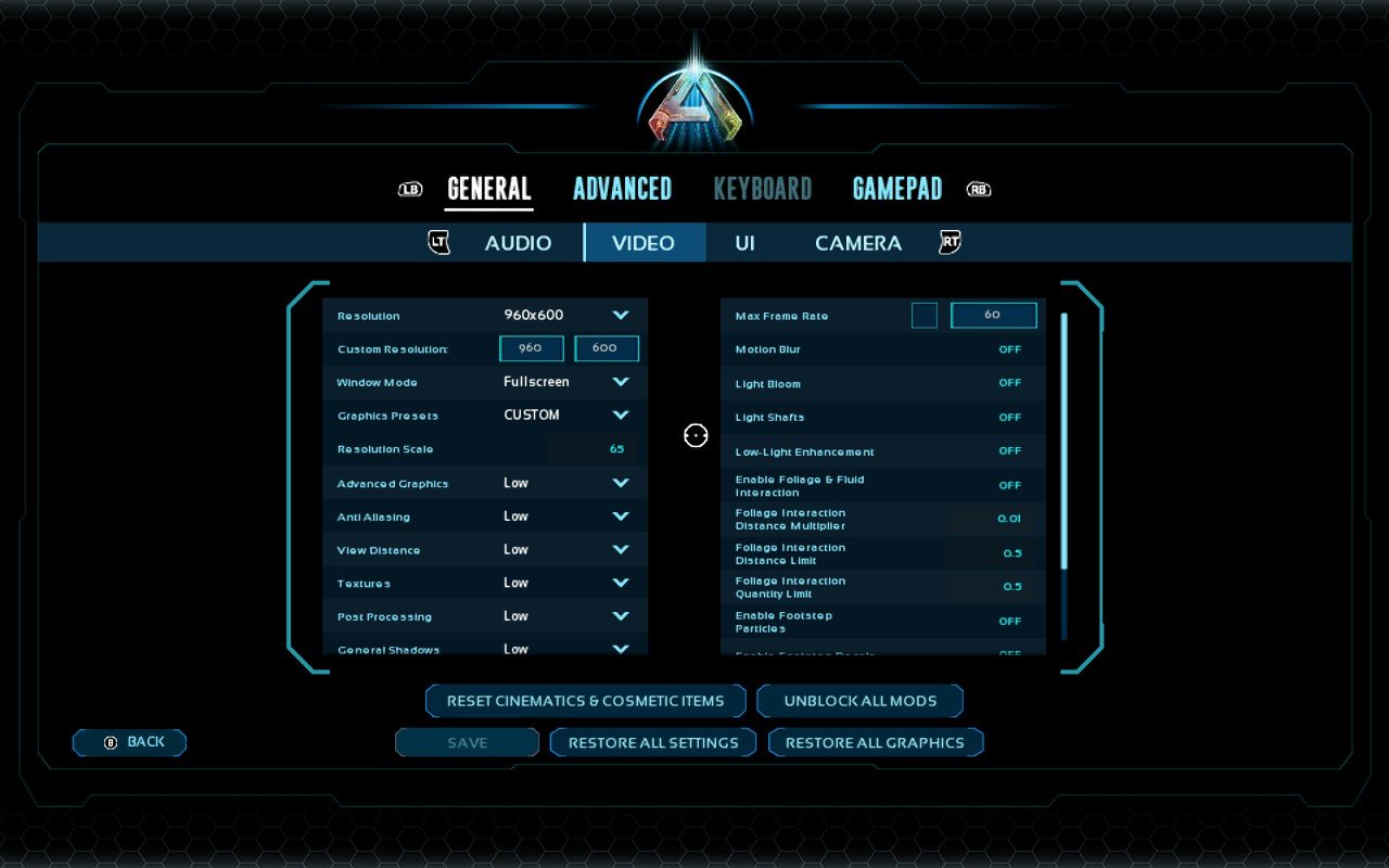 ARK: Survival Ascended (Early Access) on Steam Deck Performance/Settings