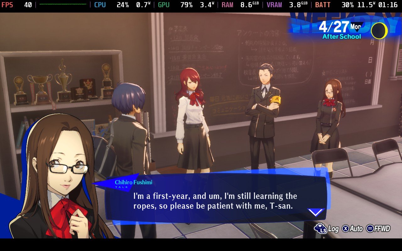 Persona 3 Reload - Steam Deck Performance/Settings