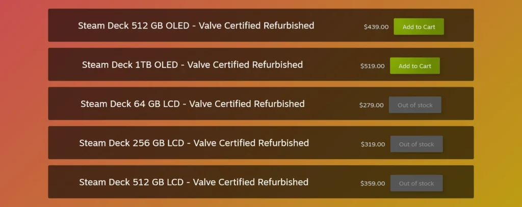 Valve Announces Cheaper Refurbished Steam Deck OLED Models On Sale ...