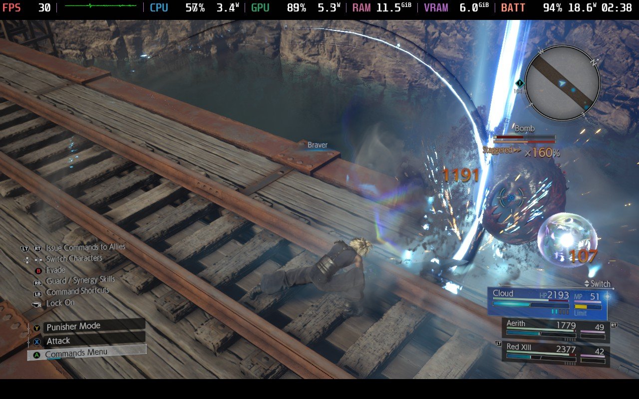 Final Fantasy 7 Rebirth Review - Steam Deck Performance