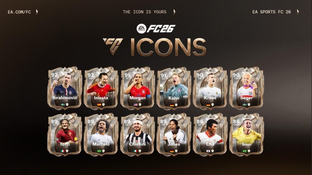 EA SPORTS FC 26 Reveals All-New Class of ICONs - SDHQ
